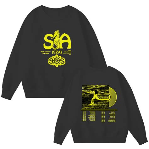 Vintage Sza Sos Tour Double Sided Sweatshirts Sza Merch 2023 Double