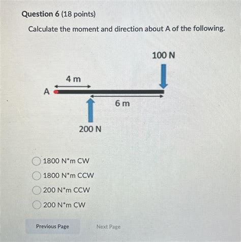 Solved Question Points Calculate The Moment And Chegg