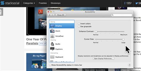 OS X Tips How To Make My Cursor Bigger
