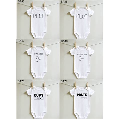 ชุดบอดี้สูทสําหรับเด็กทารกพิมพ์ลาย Onesie เรียบง่ายพิมพ์ลาย Kfcjunjun20181 Th Thaipick