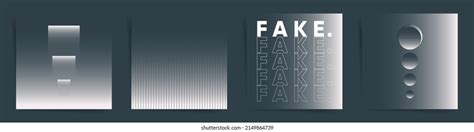 Brutalism Gradient Minimal Design Social Media Stock Vector Royalty