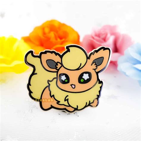 Chibi Flareon Enamel Pin Etsy