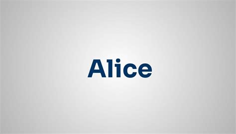 Qual O Significado Do Nome Alice Dicionário De Nomes