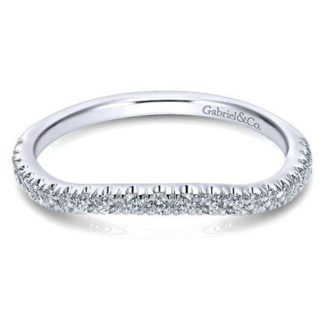 14k White Gold Diamond Curved Wedding Band Wb10789w44jj Diamond And Design
