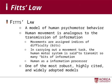 Ppt F Itts L Aw A Model Of Human Psychomotor Behavior Human