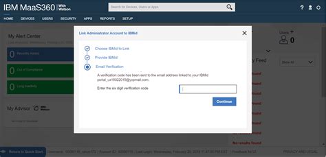 Linking The MaaS Administrative Account To IBM ID