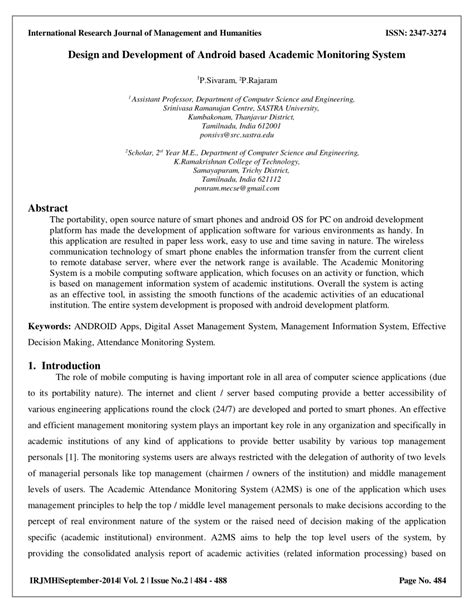 pdf design and development of android based academic monitoring system