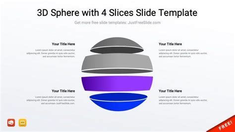 3d Segmented Sphere With Core Powerpoint Template Just Free Slide