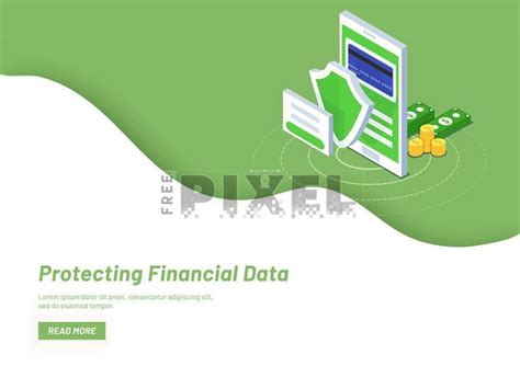 Monetary Data Protection Isometric Smartphone With Coin Stacks And