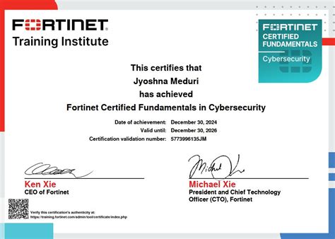 Jyoshna Meduri On Linkedin Cybersecurity Fortinetcertified