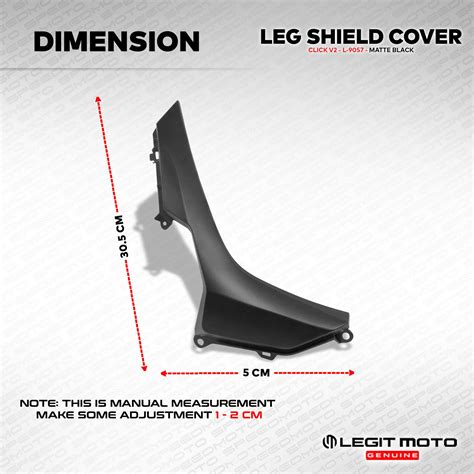 Legitmoto Click V2 Leg Shield Garnish Cover Set Matte Black L 6057