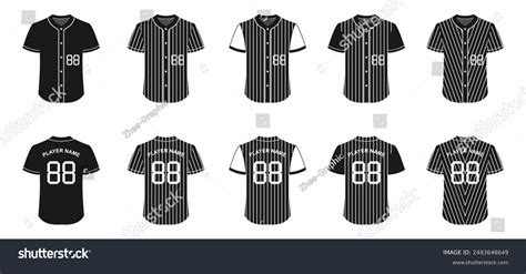 티셔츠 스포츠 저지 디자인 세트 야구 스톡 벡터로열티 프리 2483646649 Shutterstock