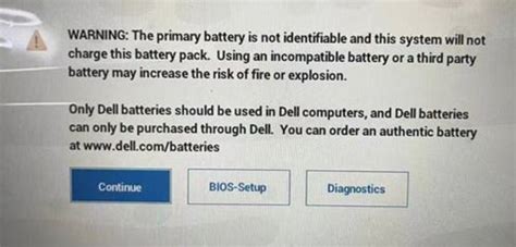 Battery Is Not Able To Charge When Computer Powers On With Bios Warning Message And Led Is
