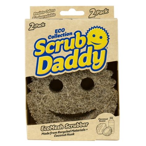Scrub Daddy Eco Daddy Sponge For Kitchen Made From Natural Coconut Fiber Post Consumer Plastic