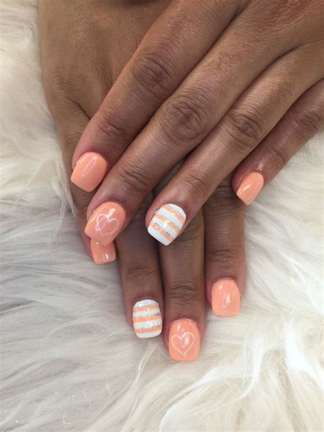 Pin By Pat Traub Worman On Nails Peach Acrylic Nails Peach Nails Peach Colored Nails