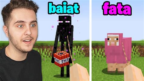 Fete Vs Baieti In Minecraft Youtube