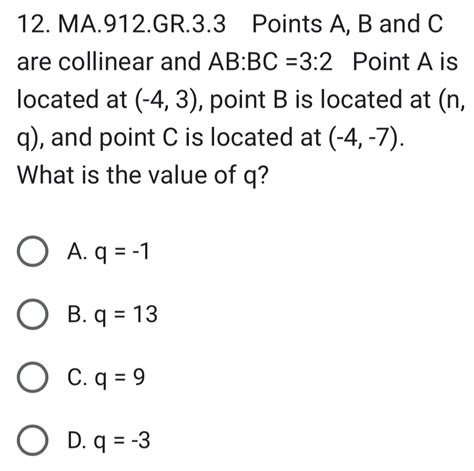12 ma 912 gr 3 3 points a b and c are collinear and ab bc 3 2 point a