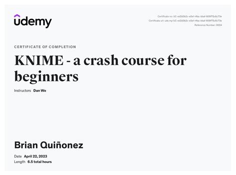 Brian Quinonez On Linkedin Udemy Course Completion Certificate