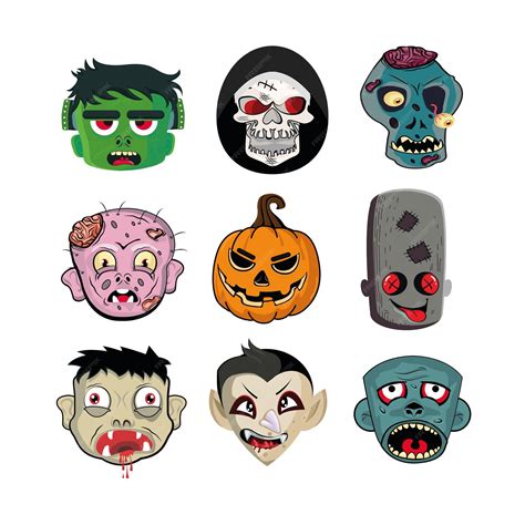 Premium Vector Halloween Vectors Illustrations Emojis And Patterns