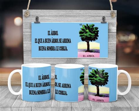 54 Plantillas  Para Sublimar Tazas Lotería Mexicana Con Mockups