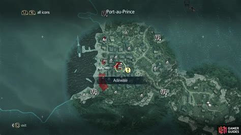 Port Au Prince Maps And Treasure Locations Freedom Cry Assassin S Creed IV Black Flag