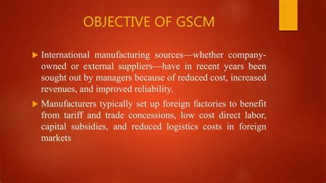 Global Supply Chain Management Ppt