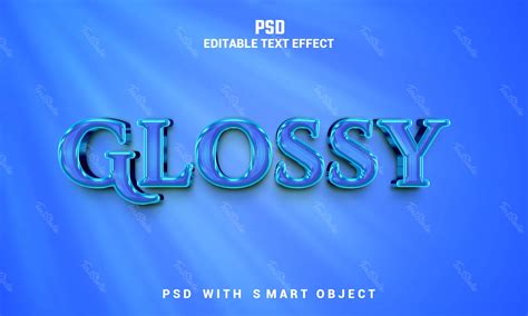 Glossy Text Effect Free Photoshop Psd File