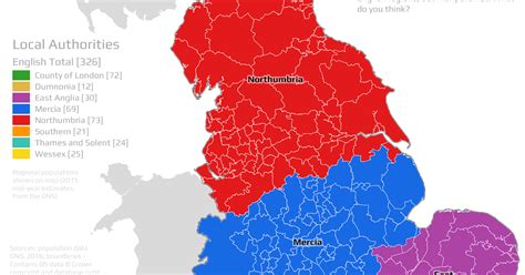Stats Maps N Pix The 8 English Regions Of A Federal Uk