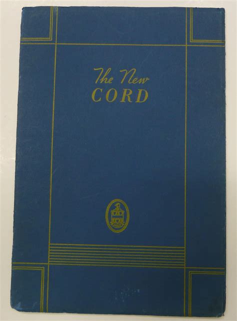 Bonhams Cars An Original Cord Sales Brochure 1936