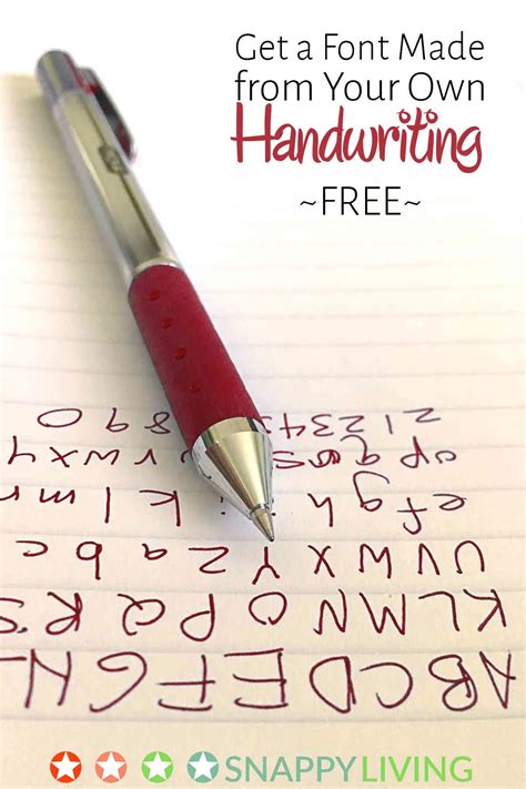 get a font made from your own handwriting snappy living