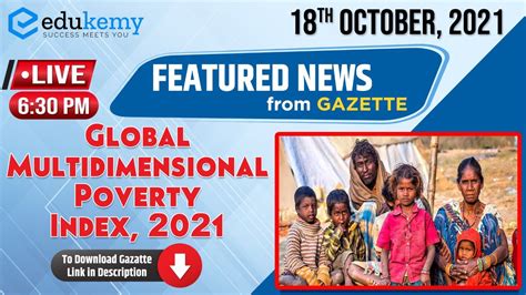 Global Multidimensional Poverty Index 2021 18th October Featured