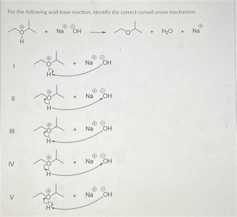 Solved For The Following Acid Base Reaction Identify The