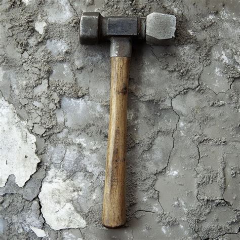 chisel and hammer for breaking and shaping concrete premium ai