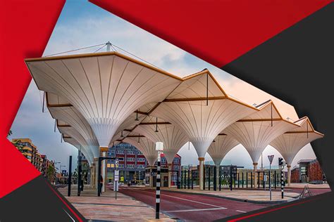 Tensile Fabric Structure With Lighting