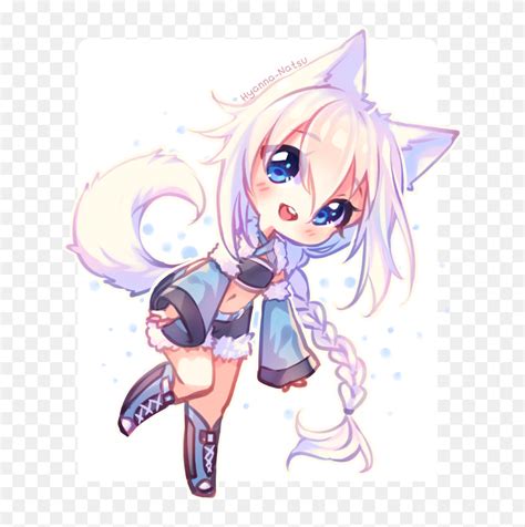 Video Commission Cute Chibi Wolf Girl Hd Png Download 670x800