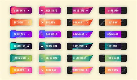 Free Vector Gradient Colored Cta Button Collection