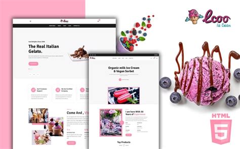 Ice Cream Website Templates TemplateMonster