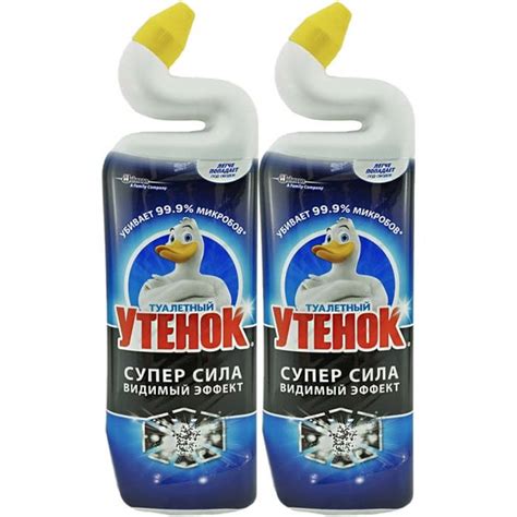 Чистящее средство для унитаза Туалетный утенок Видимый эффект, 2 шт по ...