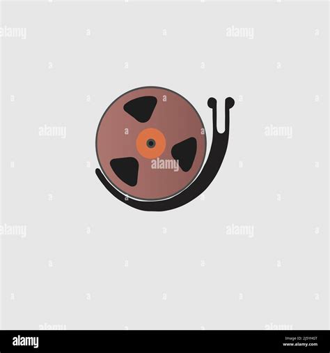 Snail With A Magnetic Tape Reel As A Shell Stock Vector Image And Art Alamy