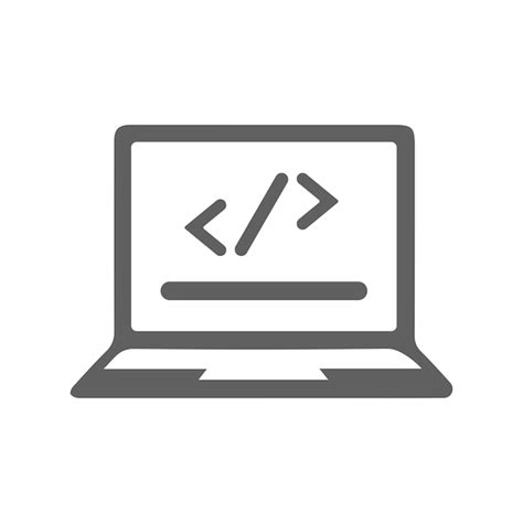 premium vector custom coding icon gray vector graphics
