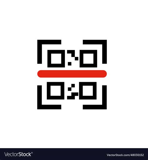 Black Qr Code Scan Minimal Badge Royalty Free Vector Image