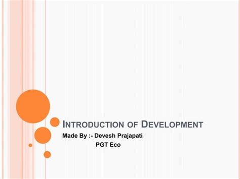 Basic Concepts Of Development Lecture Note Ppt
