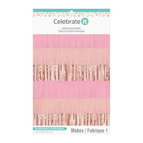 72 Pink Fringe Backdrop By Celebrate It™ Michaels