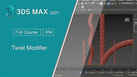 034 عمل الحبال وافكار مختلفة دورة الماكس Twist Modifier 3ds Max