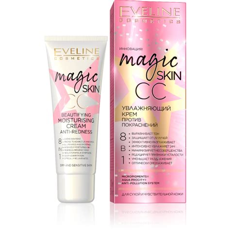 CC Cream Eveline CC magic skin увлажняющий крем против покраснений ...