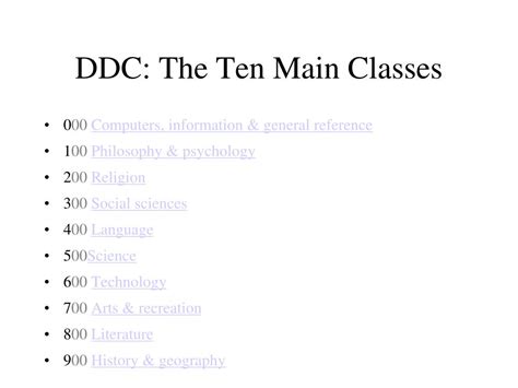 Ppt Classification Dewey Decimal Classification Powerpoint