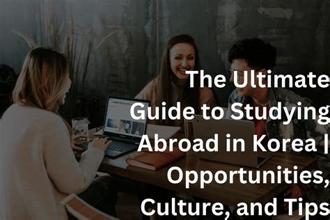 The Ultimate Guide To Studying Abroad In Korea Opportunities Culture