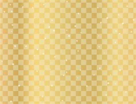 煌びやかな金色の市松模様／和風素材のテクスチャーのイラスト 無料のフリー素材 イラストエイト