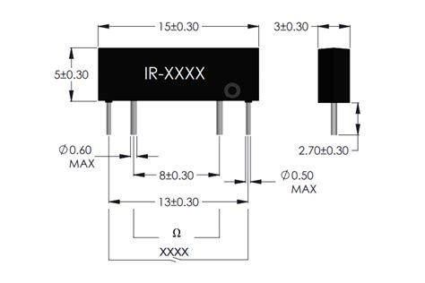 Reed Sensor With Integrated Resistor Ir Xxxx