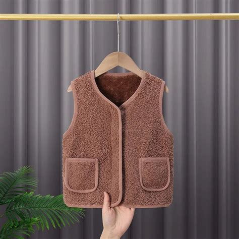 Badu Bg Детска жилетка Яке без ръкави за момиче Зимно бебешко кадифе за повишаване на